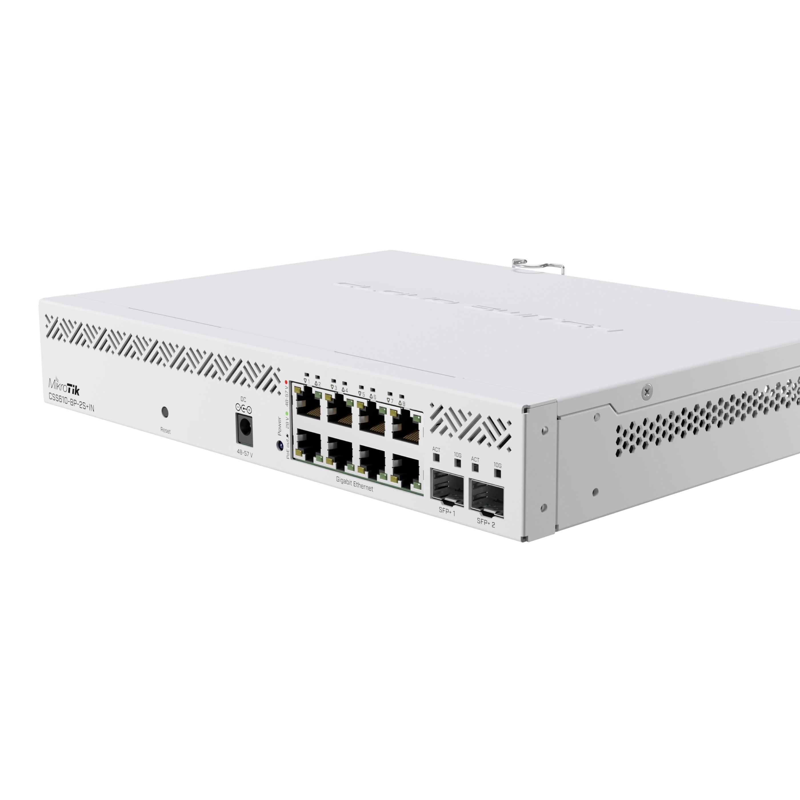 MikroTik CSS610 8x Gigabit PoE-Out 2x 10-Gigabit SFP+ Switch – ADYASTORE