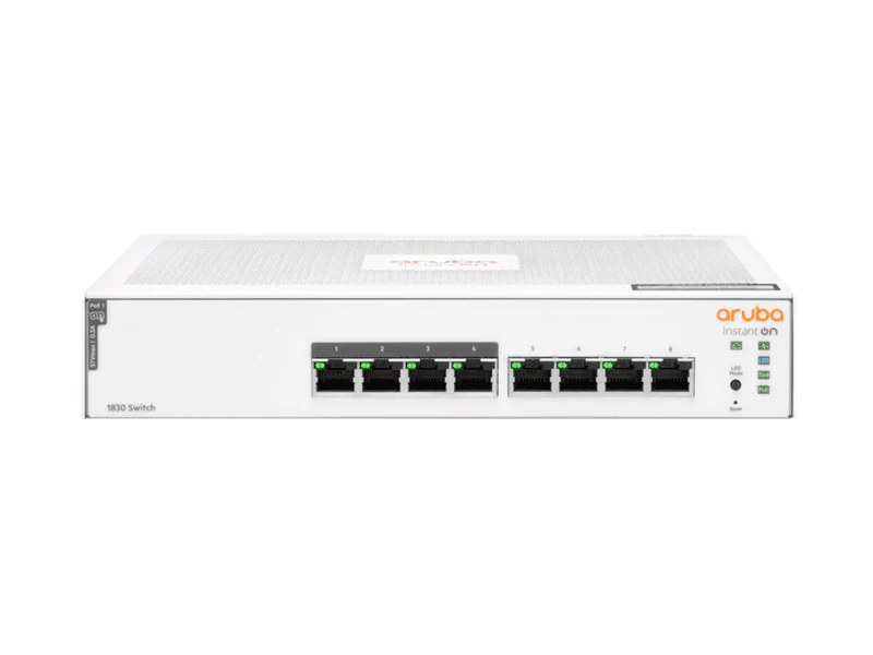 HPE JL811A Aruba Instant On 1830 8-Port PoE 65W Manageable Gigabit Swi ...