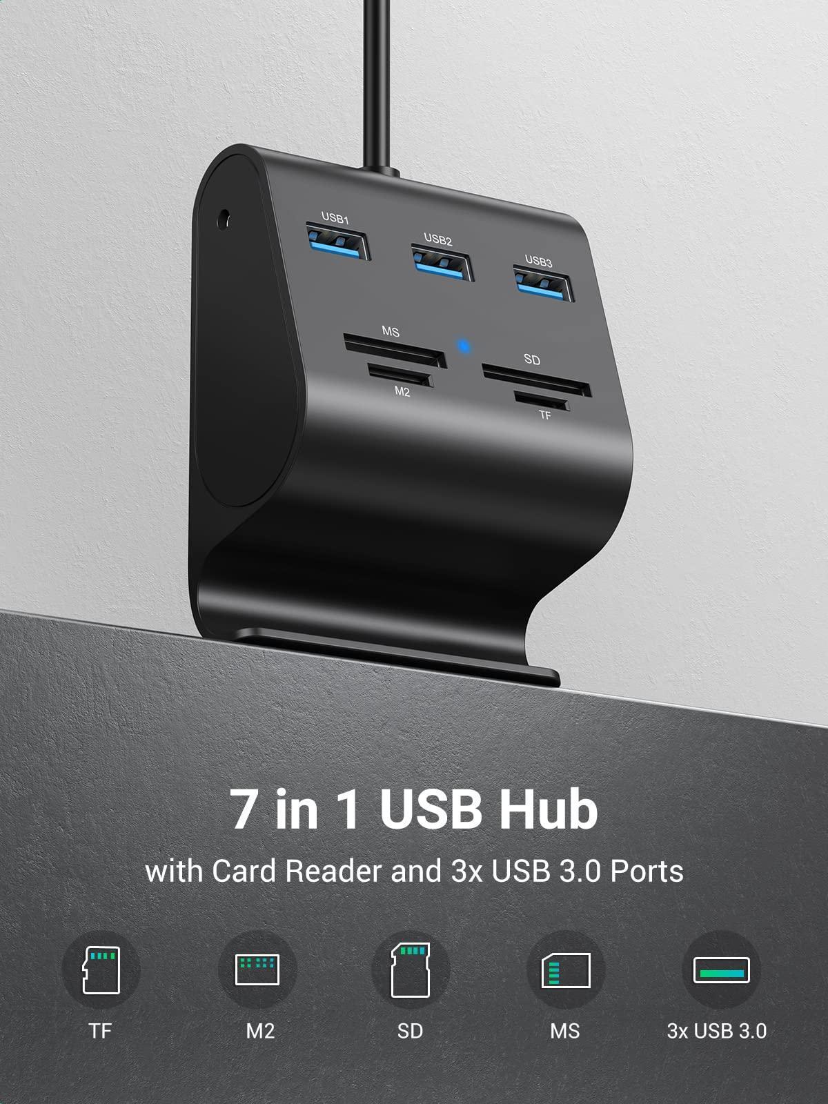 Ugreen USB 3.0 Hub Card Reader with Phone Stand – ADYASTORE