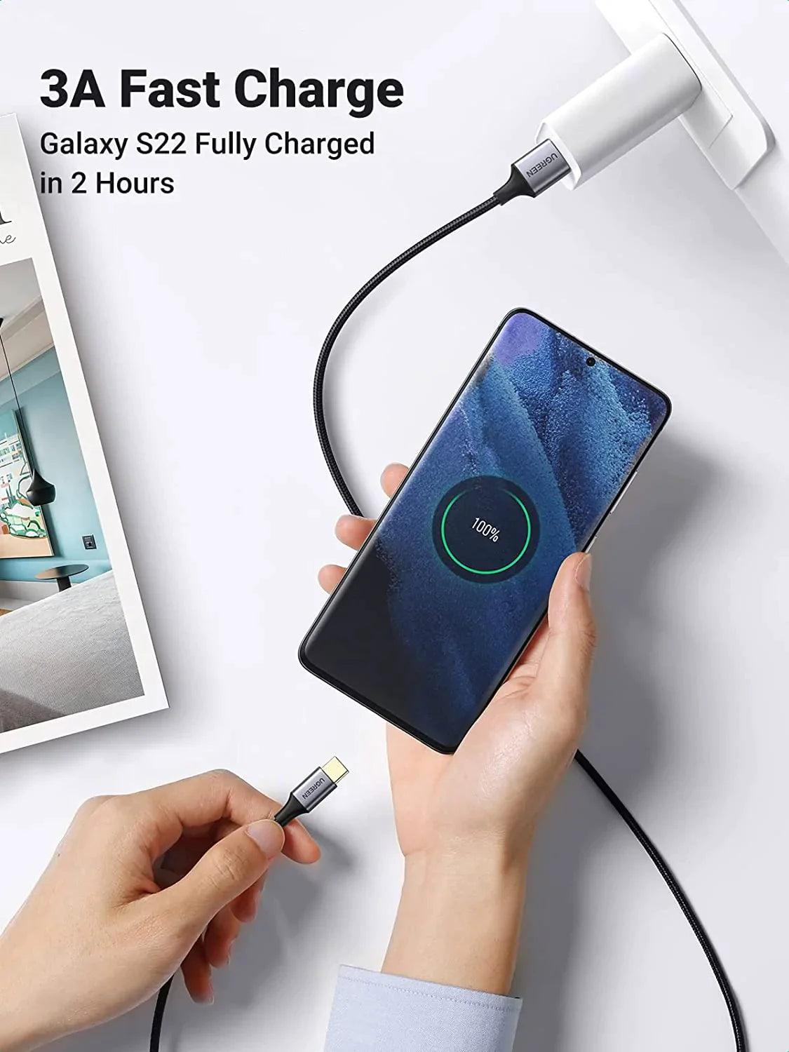 UGREEN USB A to USB C 3.0 Cable 5Gbps Type C Fast Charge Lead – ADYASTORE