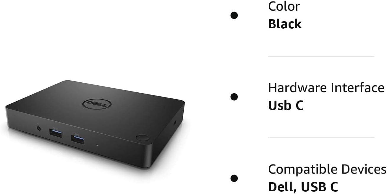 Dell Universal Dock WD15 Docking Station with 130W Adapter, USB C to H ...